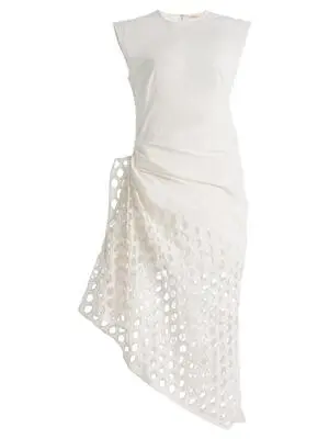 DIOTIMA Notting Broderie Anglaise Cotton Midi Dress - White
