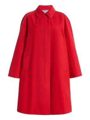 Prada Gabardine Coat - Red
