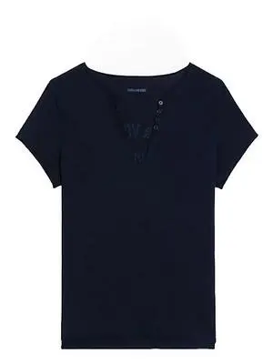 Zadig&Voltaire Graphic-print Cotton T-shirt - Encre
