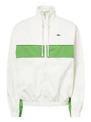 Lacoste Contrast-stripe Cotton-blend Track Jacket - White