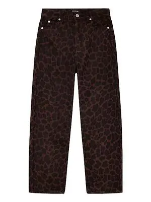 Whistles Leopard-Print Barrel-Leg Jean 30 Multi-coloured