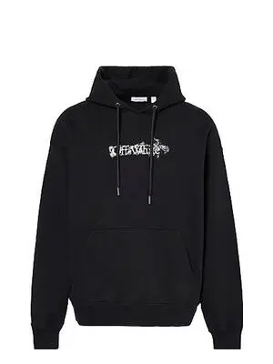 Off-White Heraldic Arrows Cotton Hoodie - Black