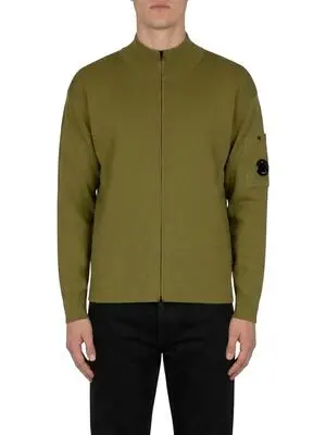 C.P. COMPANY Cotton Zip-up Cardigan - Green