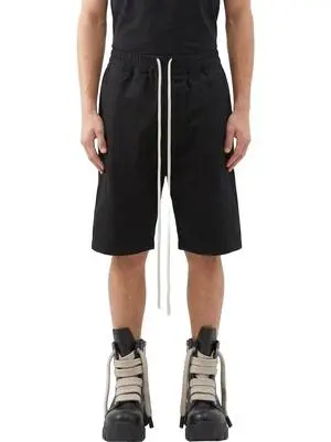 Rick Owens Cotton Drawstring Shorts - Black