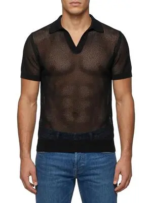 TOM FORD Cotton And Silk Polo Shirt - Black