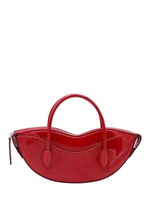 Fiorucci Fiorucci Lips Mini Bag In Patent Synthetic Leather With Double Handle Red