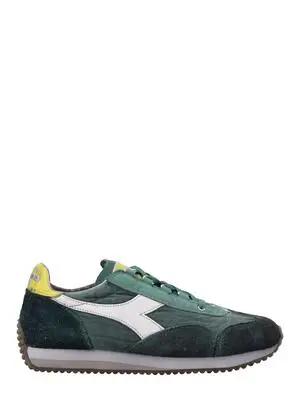 DIADORA Equipe Dirty Suede And Canvas Sneakers - Green