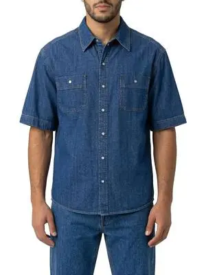 Dolce & Gabbana Cotton Denim Casual Shirt - Blue