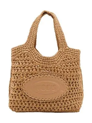 TOD'S Woven Tote Bag - Natural