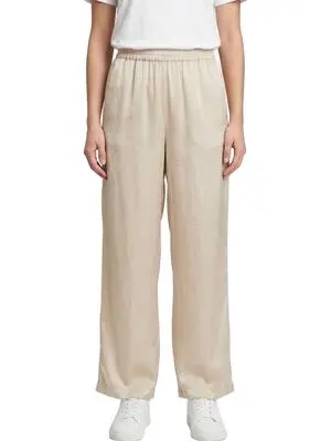 Aspesi Wide Leg Silk Trousers - Ivory