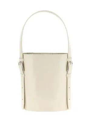 Coperni Patent Leather Bucket Bag - Beige