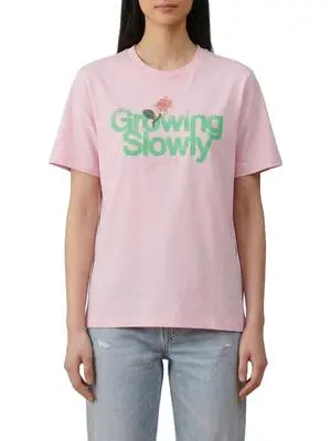 GANNI Graphic Print T-shirt - Pink