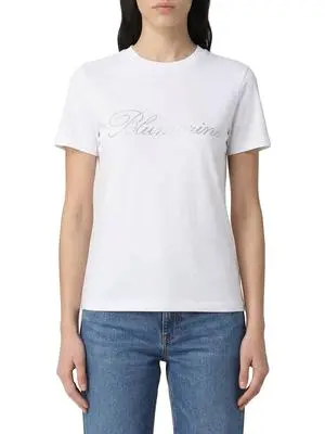 Blumarine Embellished T-shirt - Natural