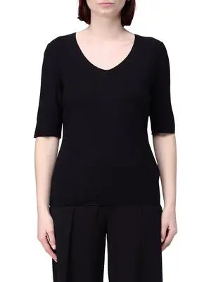 Emporio Armani Ribbed V-neck Sweater - Black
