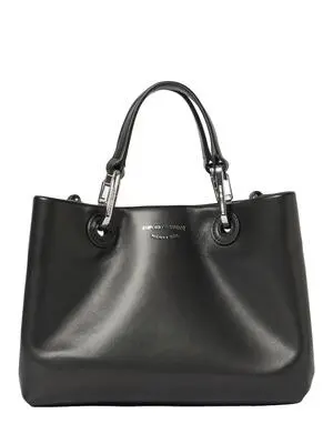 Emporio Armani Handbag With Top Handles And Shoulder Strap - Black