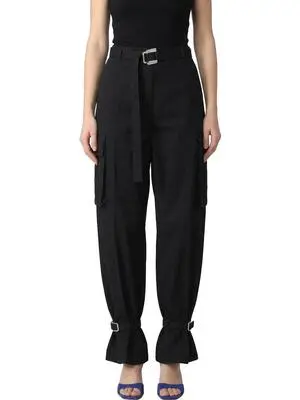 Attico Belted Cargo Pants - Black