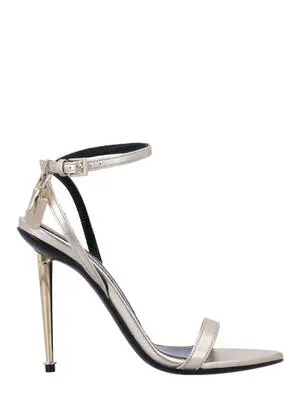 TOM FORD Metallic Heeled Sandals - Gold