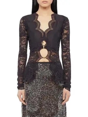 Rabanne Lace Top - Black