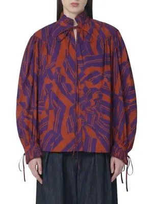 Dries Van Noten Printed Blouse - Orange