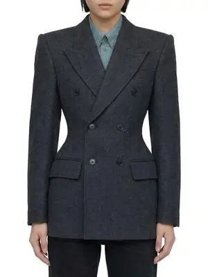 Balenciaga Double Breasted Jacket - Grey