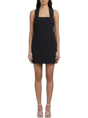 Khaite Silk Mini Dress With Square Neckline And Off-the-shoulder Design - Black