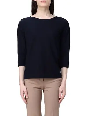 ZANONE Ribbed 3/4 Sleeve Top - Blue