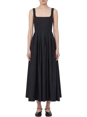Sportmax Cotton Midi Dress - Black