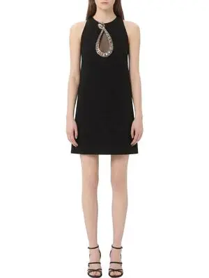 Valentino Garavani Embellished Keyhole Dress - Black