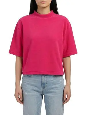SA SU PHI Cropped T-shirt - Fuchsia
