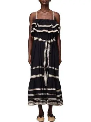 Ulla Johnson Ruffled Maxi Dress - Black