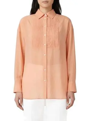 GOLDEN GOOSE Pintucked Shirt - Coral