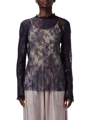 Alberta Ferretti Alberta Ferretti Lace Top Blue