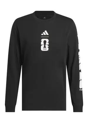 Adidas Fifa World Cup 26 Match Ball Graphic Long Sleeve T-shirt - Black