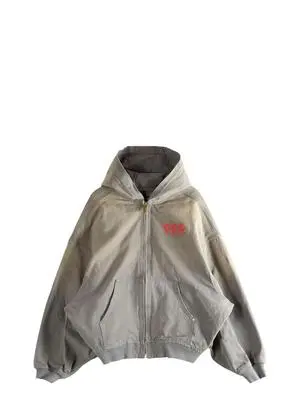 WILLY CHAVARRIA Juggernaut Workwear Full Zip Hoodie - Grey