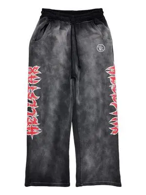 HELLSTAR Stars Shine Graffiti Sweatpants - Black