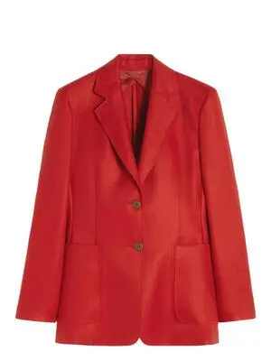 Max Mara Linen Twill Blazer Red