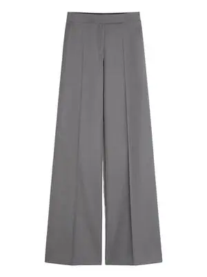 Max Mara Gabardine Wool Trousers - Medium Grey