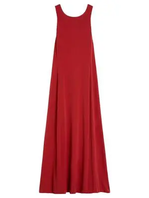 Max Mara Viscose Jersey Fit-and-flare Dress - Red