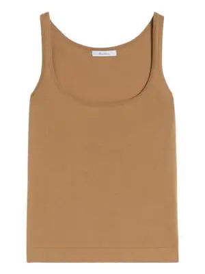 Max Mara Cotton Yarn Sleeveless Jumper - Desert