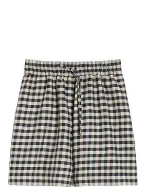 Max Mara Vichy Checked Bermuda Shorts - Navy