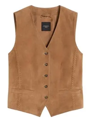 Max Mara Suede Waistcoat - Brown