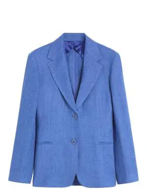 Max Mara Linen Twill Blazer - Navy