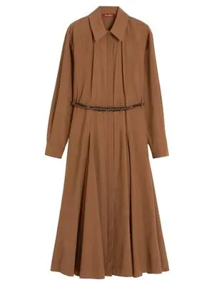 Max Mara Long Poplin Shirt Dress - Clay