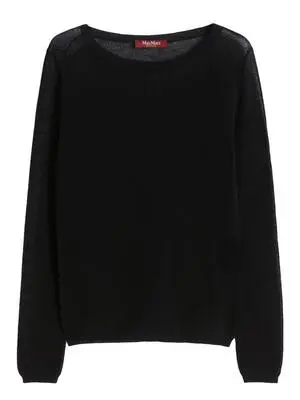 Max Mara Slim-fit Cotton-blend Sweater - Black