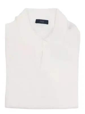 FAY Knitted Polo Shirt - Neutrals