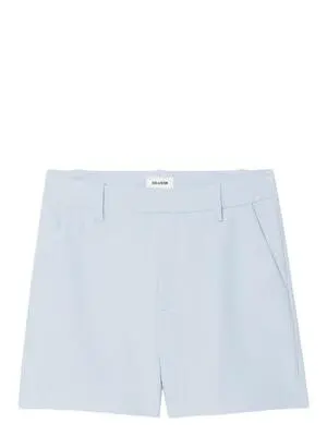 Zadig&Voltaire Sidou Regular-fit Stretch-woven Shorts - Sky