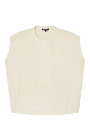 Soeur Danube Relaxed-fit Cotton-blend Shirt - Vanille