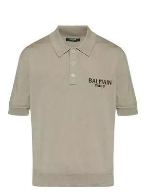 Balmain Logo-detail Polo Shirt - Neutrals