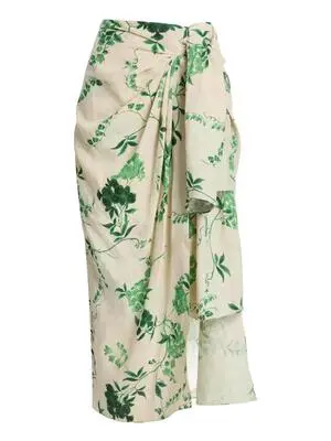 Erdem Knot-detail Midi Skirt - Neutrals