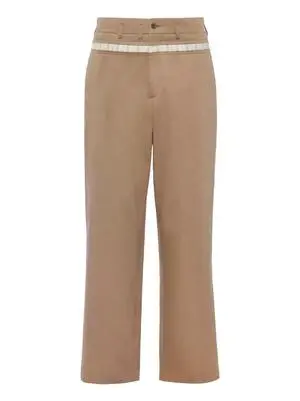 MAISON MARGIELA Checked Waistband Regular Trousers - Brown